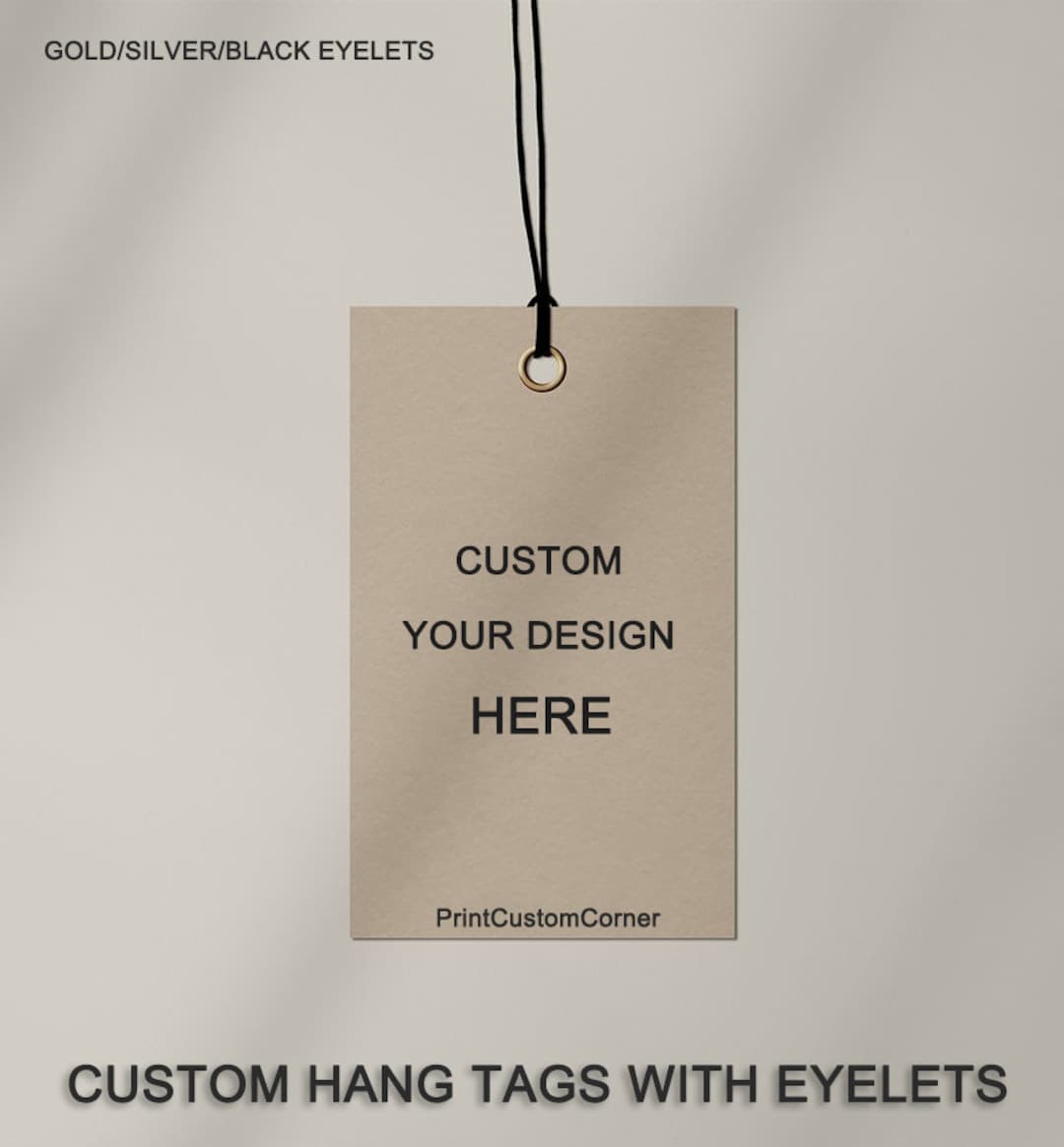 Personalized High Quality Hang Tags With Eyelets(thickness 500 Gsm ...