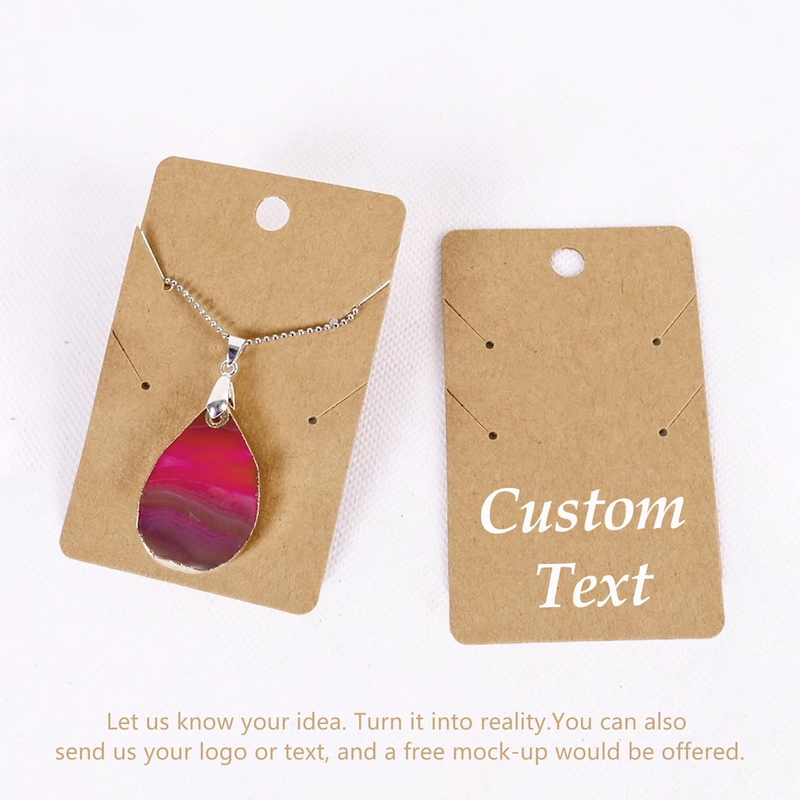 Custom Necklace Cards, Personalized Logo Necklace Display Card ...