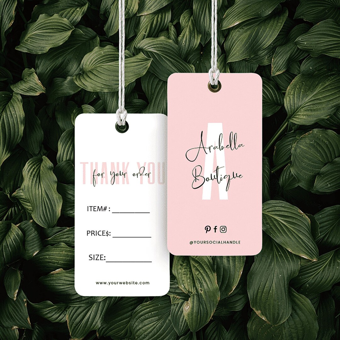 Custom Printed Logo Hang Tags With Grommets, Personalized Swing Tags ...