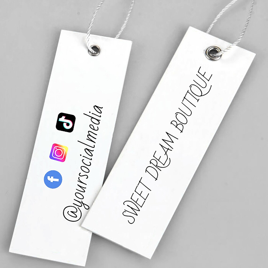 Custom Printed Logo Hang Tags With Grommets, Personalized Swing Tags ...
