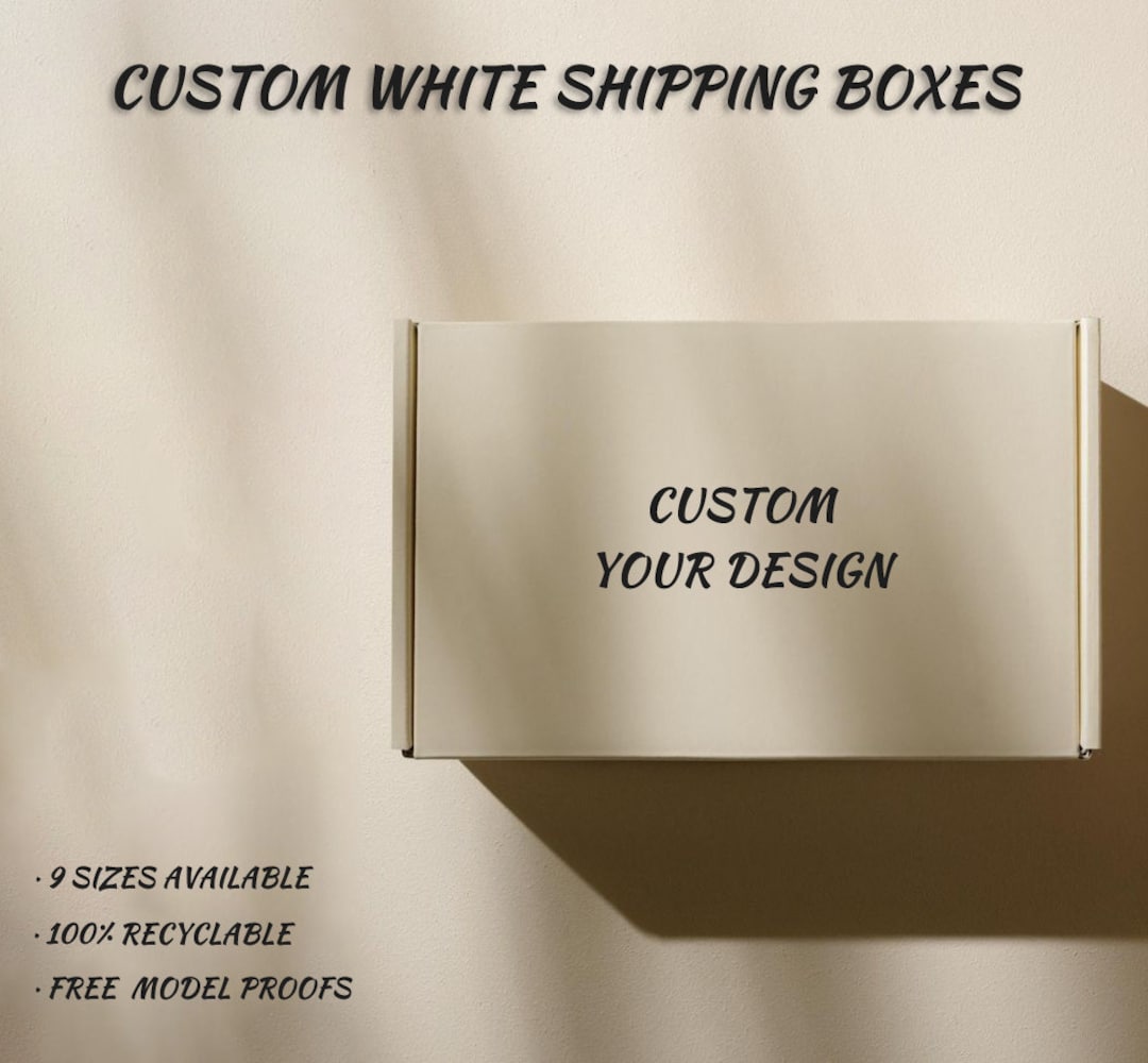 Personalized 10pcs White Shipping Boxes, Packaging Boxes, Custom ...