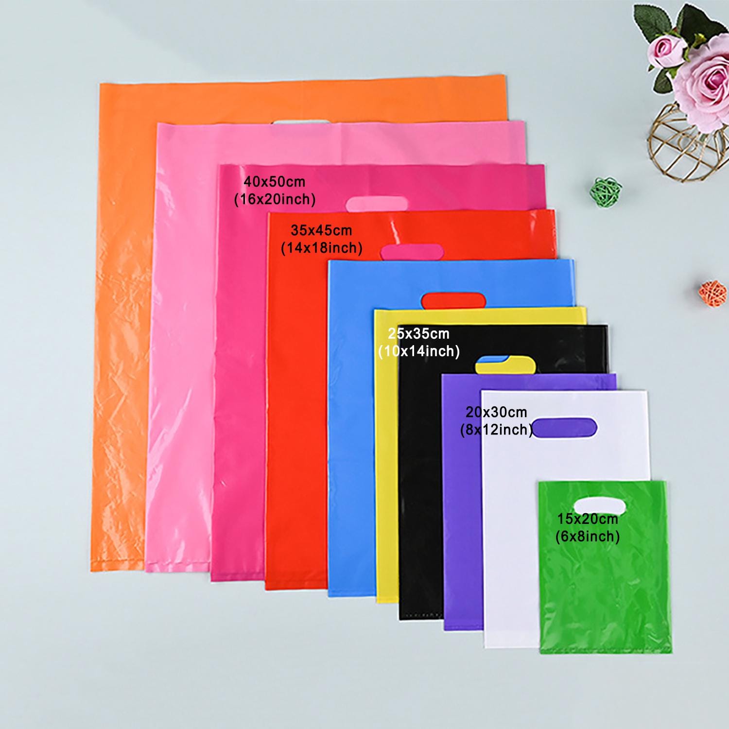 100pcs Waterproof Shopping Bags, Custom Event Gift Bag, Business Gift ...