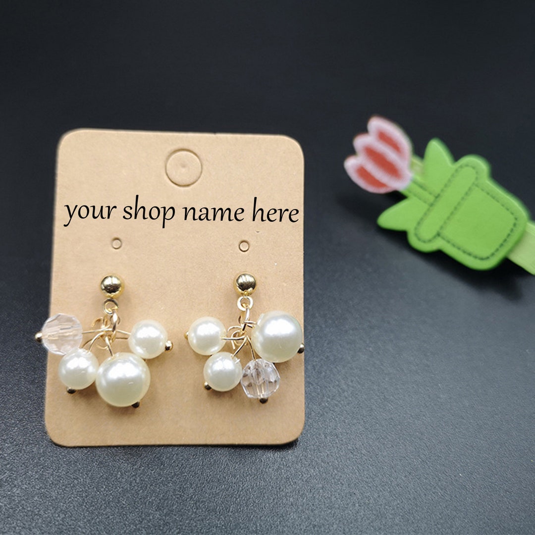 Custom Earring Cards | Jewelry Display Cards With Logo and Text ...