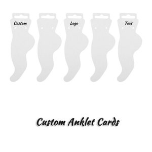 Personalized Anklet Display Card, Bracelet Product Display, Custom ...