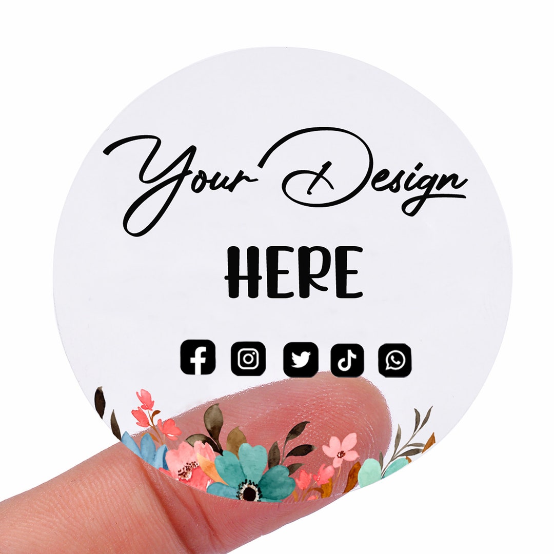 100 Custom Your Design Clear Label Stickers, Personalized Logo ...