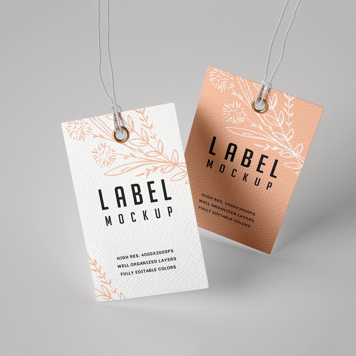 Custom Printed Logo Hang Tags With Grommets Personalized - Etsy