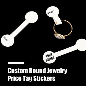 Personalized Round Jewelry Price Tags Stickers, Self Adhesive Necklace ...