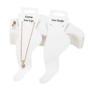 Personalized Anklet Display Card, Bracelet Product Display, Custom ...