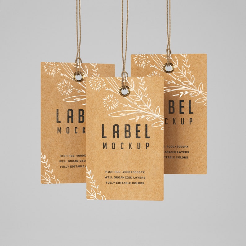 Custom Printed Logo Hang Tags With Grommets, Personalized Swing Tags ...