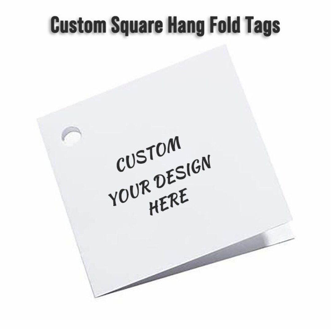 Personalized Square Hang Fold Tags, Printed Favor Tags for Product/gift ...
