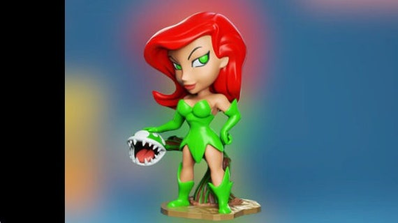 Fan Art Action Figures 3D Poison Ivy Chibi in Resin Paint - Etsy