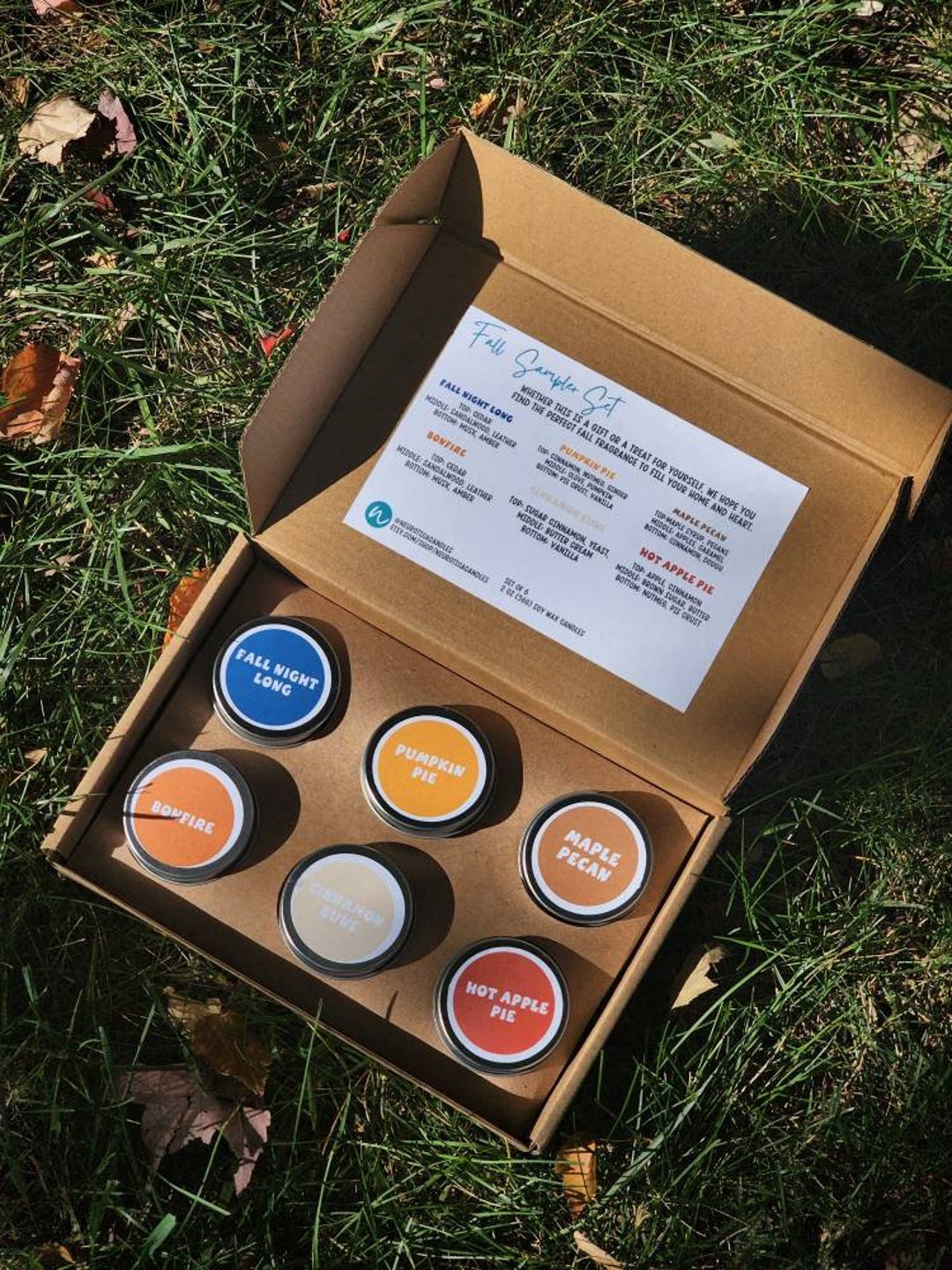 Fall Collection Discovery Soy Wax Candle Box | Set of 6 | 2oz Tins ...