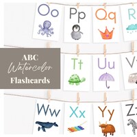 ABC Flashcards Nursery Decor Preschool Homeschool Flashcard and ABC ...