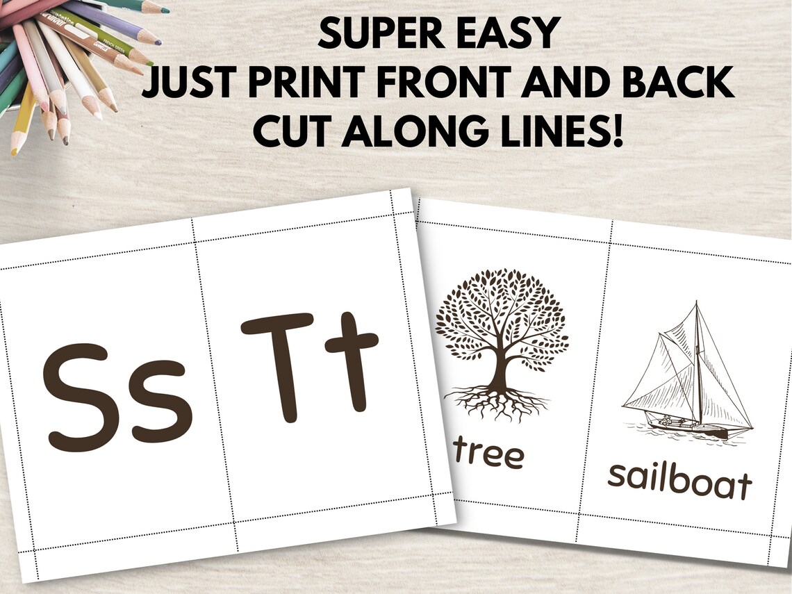 Minimalist Flashcard Gift for Homeschool Mom Montessori Alphabet ...