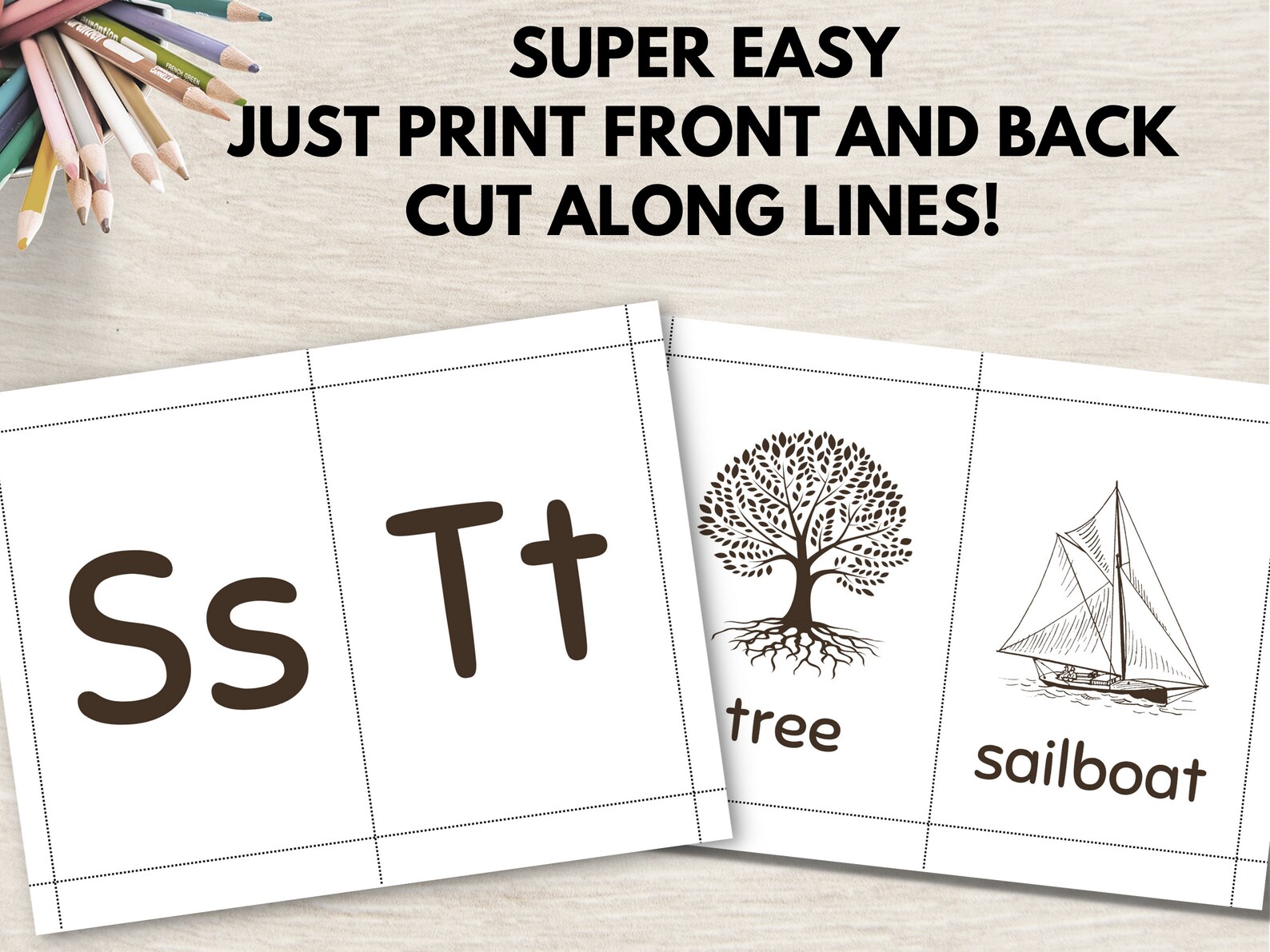 Minimalist Flashcard Gift for Homeschool Mom Montessori Alphabet ...