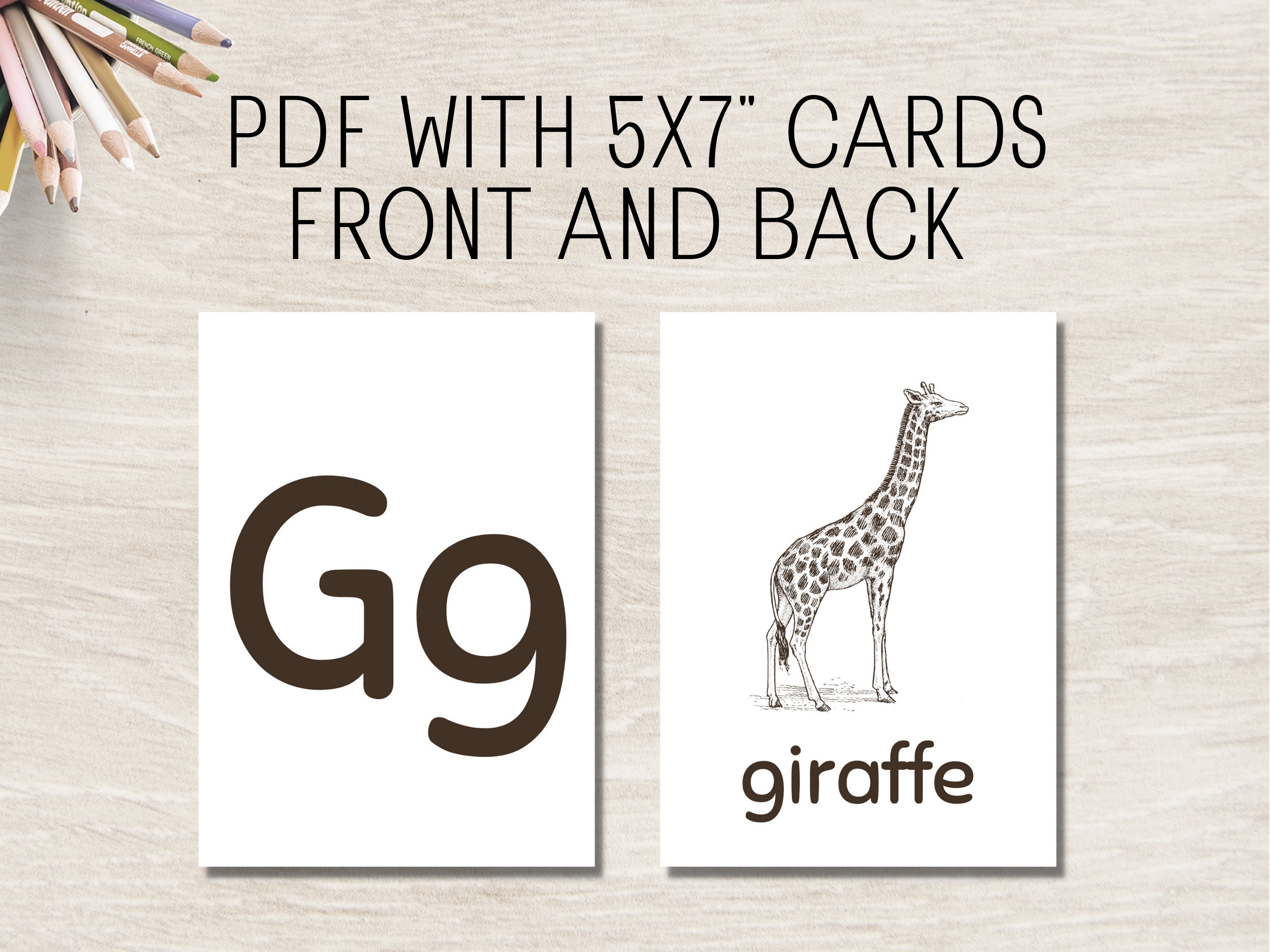 Minimalist Flashcard Gift for Homeschool Mom Montessori Alphabet ...