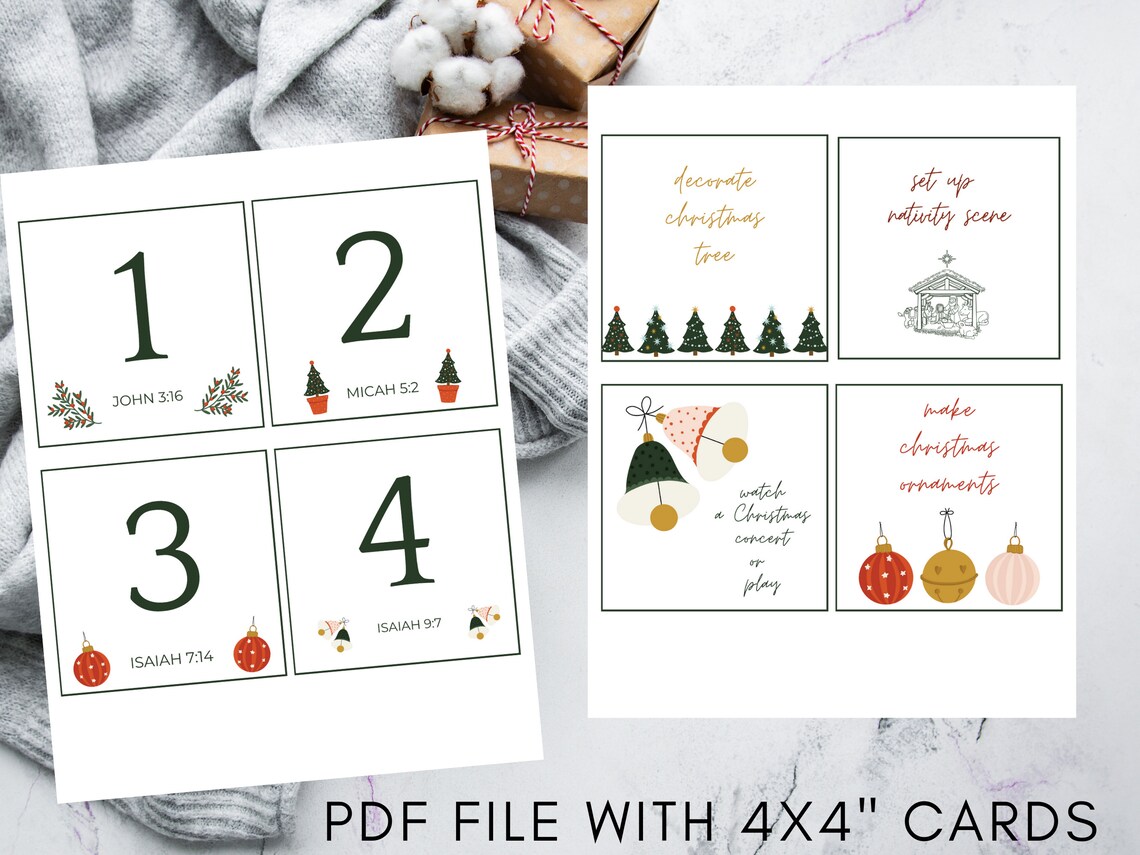Christmas Countdown for Kids L Advent Calendar Cards L Activity ...