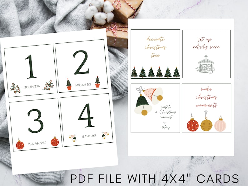 Christmas Countdown for Kids L Advent Calendar Cards L Activity ...