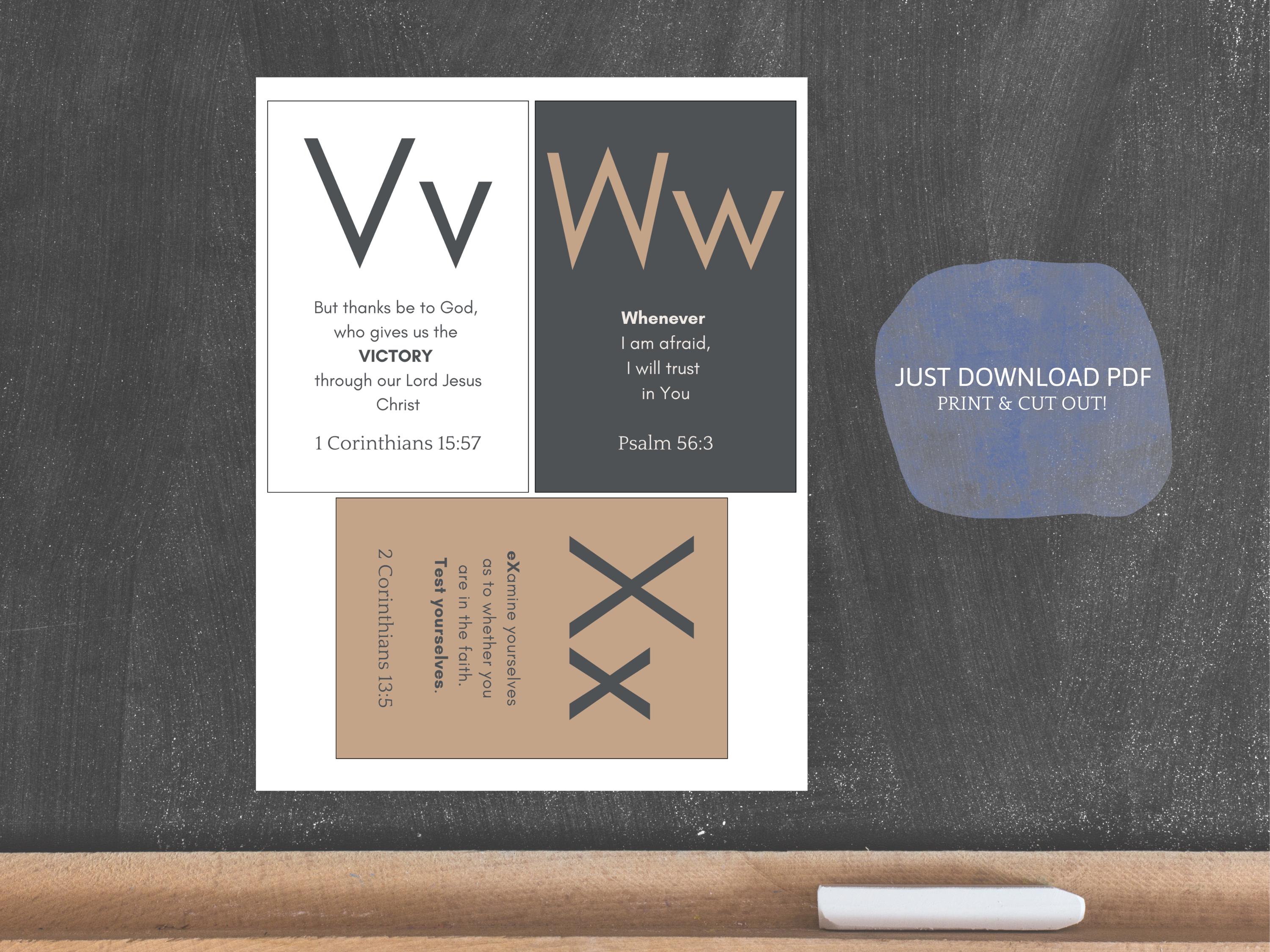 Printable Kids Bible Verse Cards Kids Scripture Cards Preschool ...