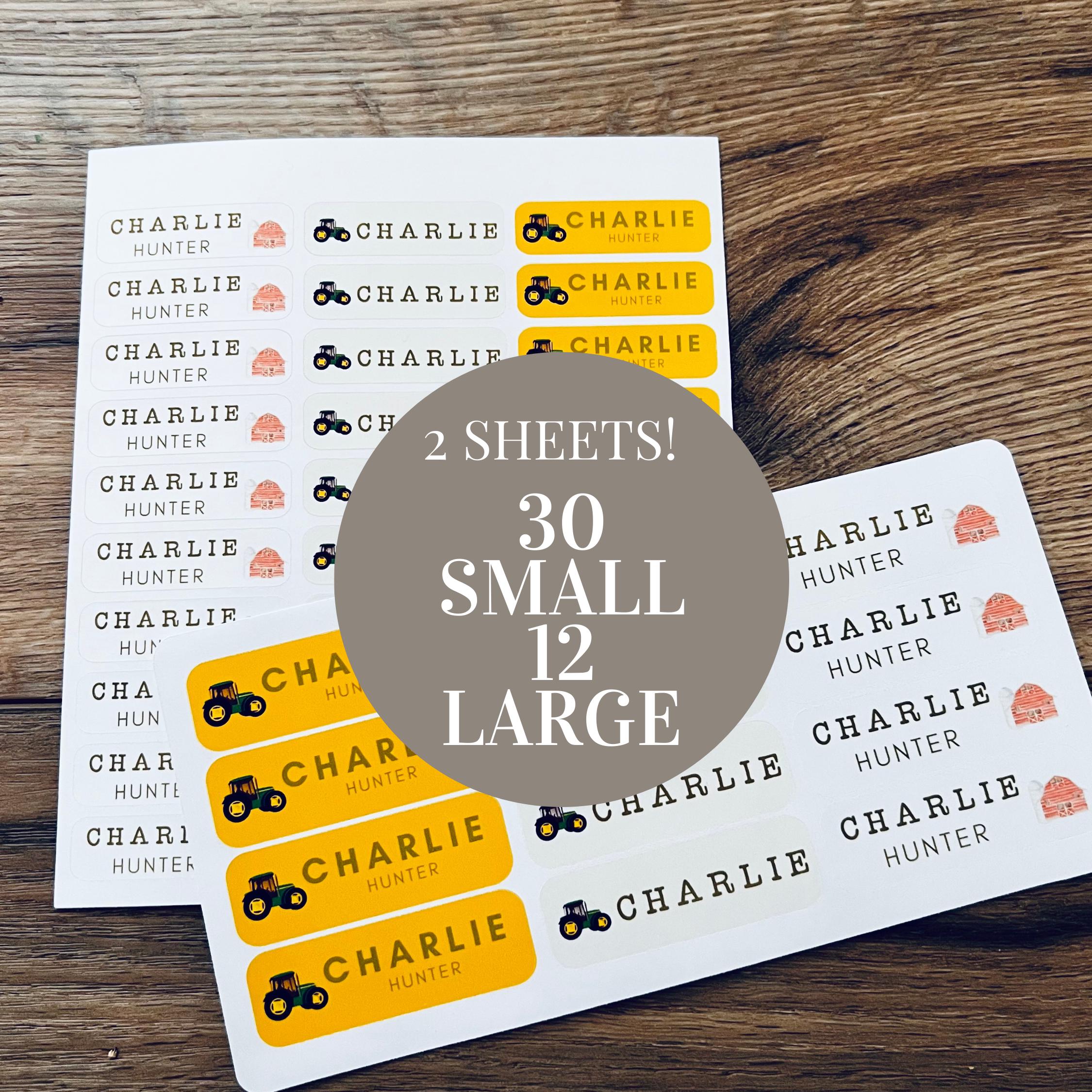 Farm Kids Name Labels Daycare Name Pack Tractor Labels Back to School ...