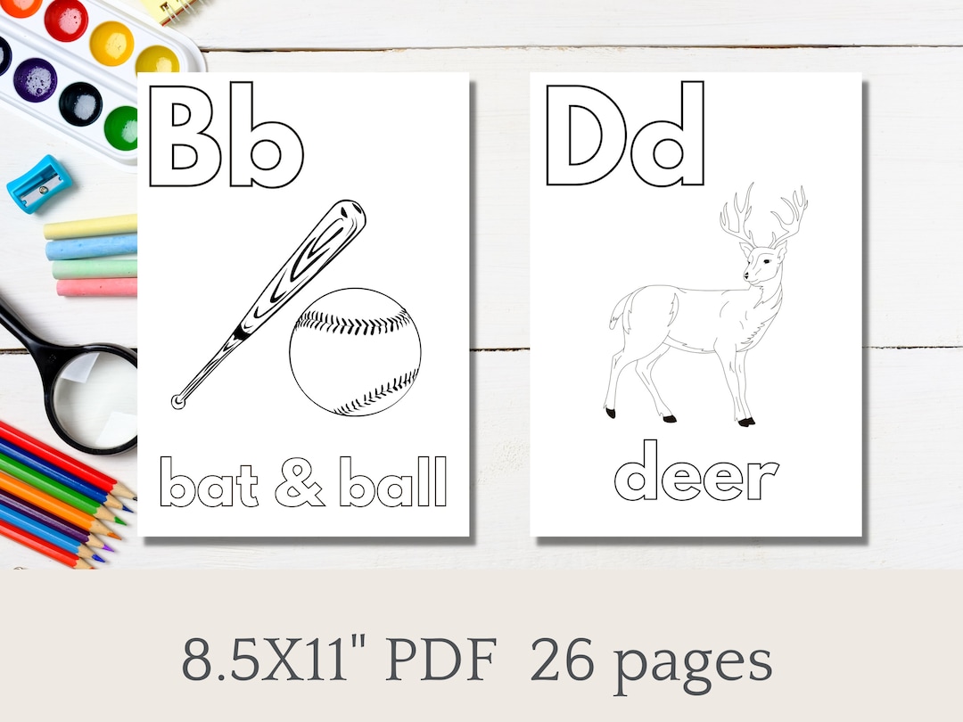 Printable Coloring Pages ABC Coloring for Toddlers Alphabet Worksheet ...