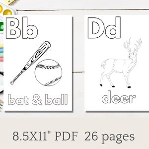 Alphabet Coloring Pages L ABC Coloring Book L Printable Coloring Pages ...