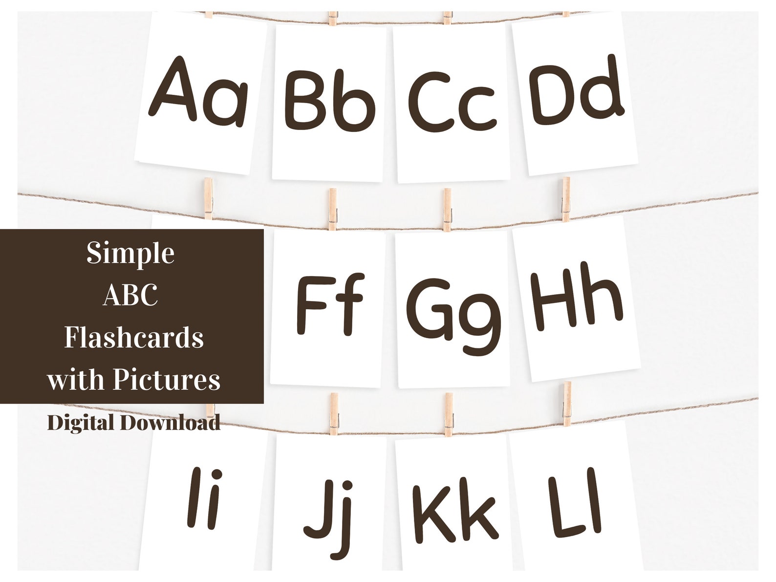 Minimalist Flashcard Gift for Homeschool Mom Montessori Alphabet ...