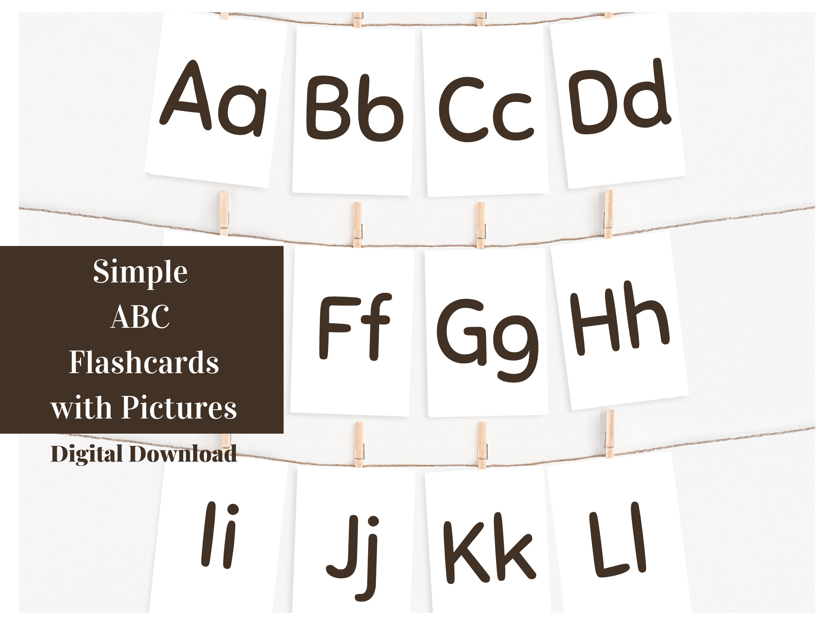 Minimalist Flashcard Gift for Homeschool Mom Montessori Alphabet ...