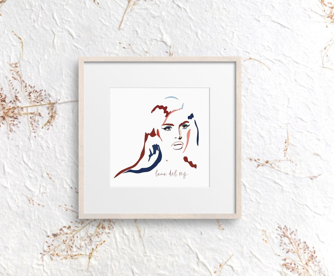 Lana Del Rey Merch LDR Red White and Blue Poster Lana Print LDR Digital ...