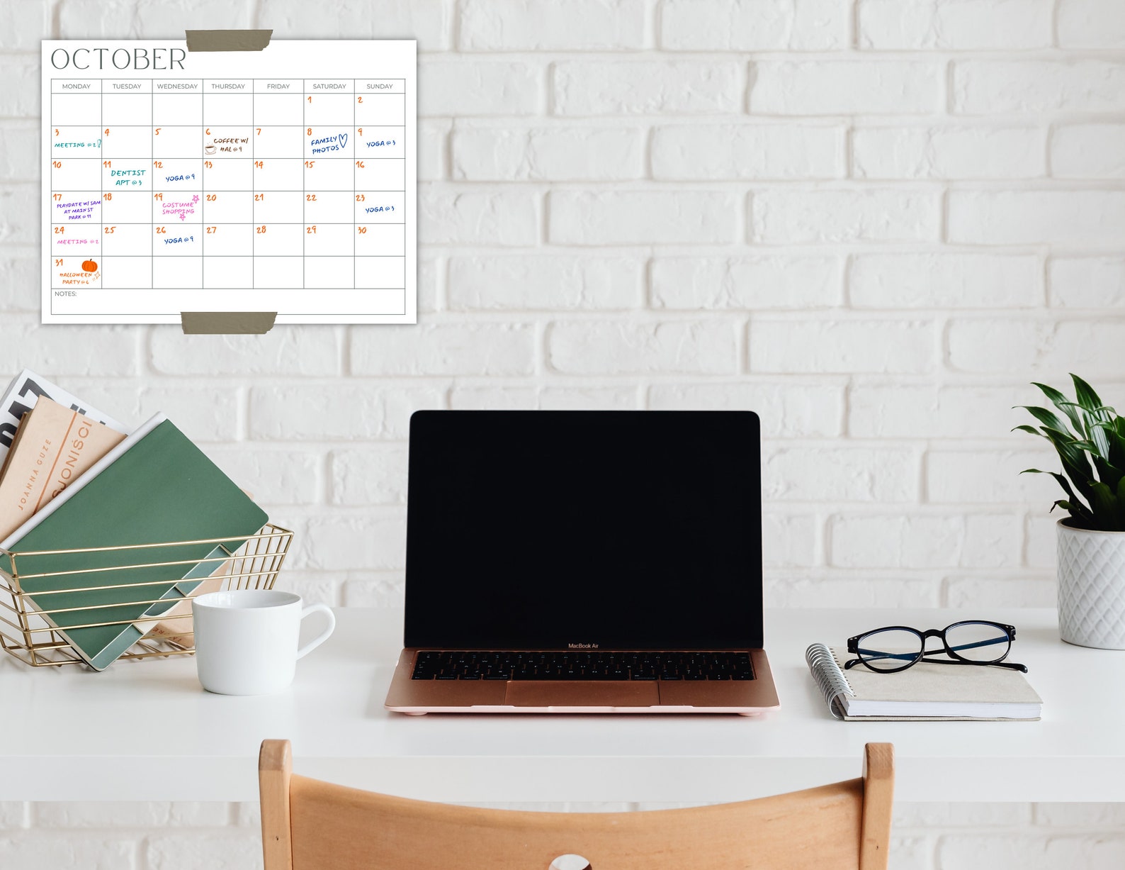 Blank Monthly Calendar Landscape Template, Printable Calendar Blank ...