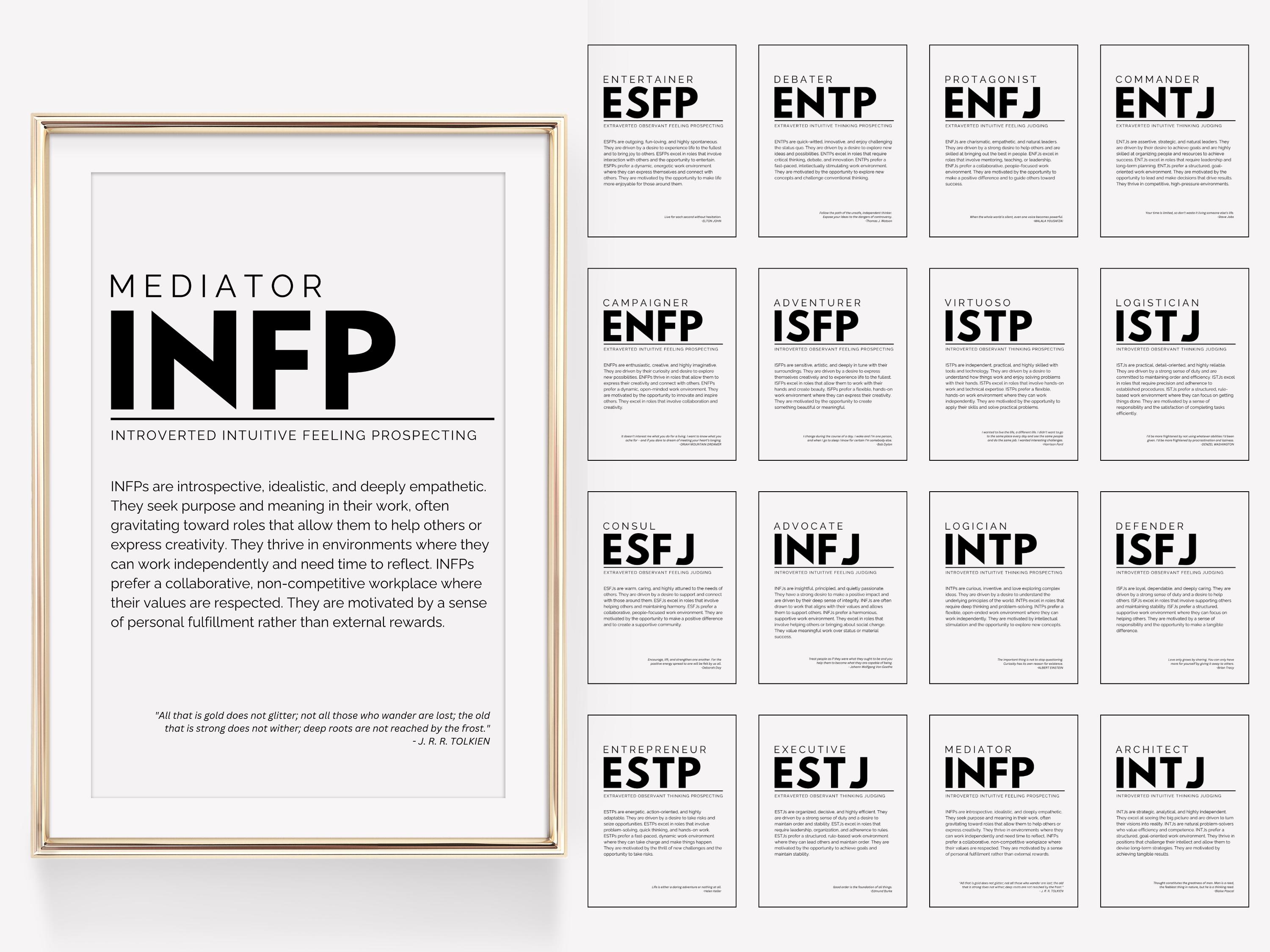 16 Personalities Workplace Activity Bundle: Team Building Posters (PDF ...