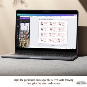 Secret Santa Printable Bundle Modern Watercolor Templates for Work Gift ...