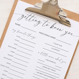 Employee Get to Know You Survey: Team Building Questionnaire (instant ...