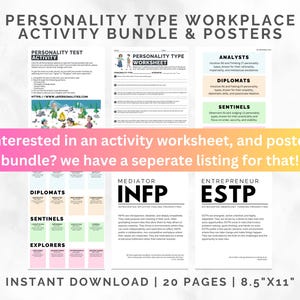Personality Type Test Overview Chart - Simple Design Digital Print - Etsy