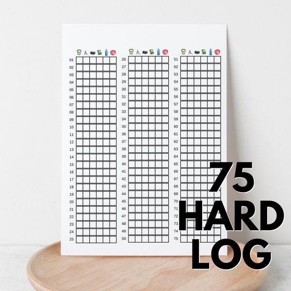 75 Hard Printable - Etsy