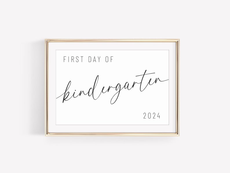 First Day of School Sign 2024-2025 Printable Grade Class Sign Instant ...