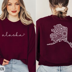 Alaska Sweatshirt | Women's Alaska Pullover Crewneck | Cute Alaska ...