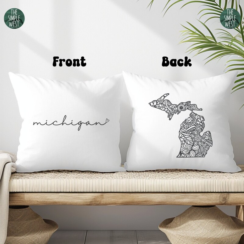 Michigan Pillow - Etsy