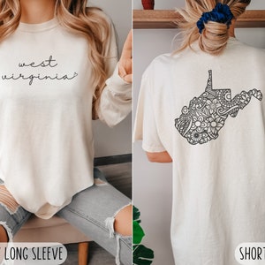 West Virginia Comfort Colors Shirt, Womens Floral West Virginia ...