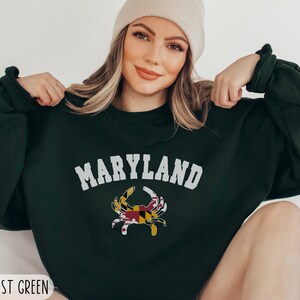 Maryland Sweatshirt | Women's Maryland Flag Crewneck | Maryland Home ...