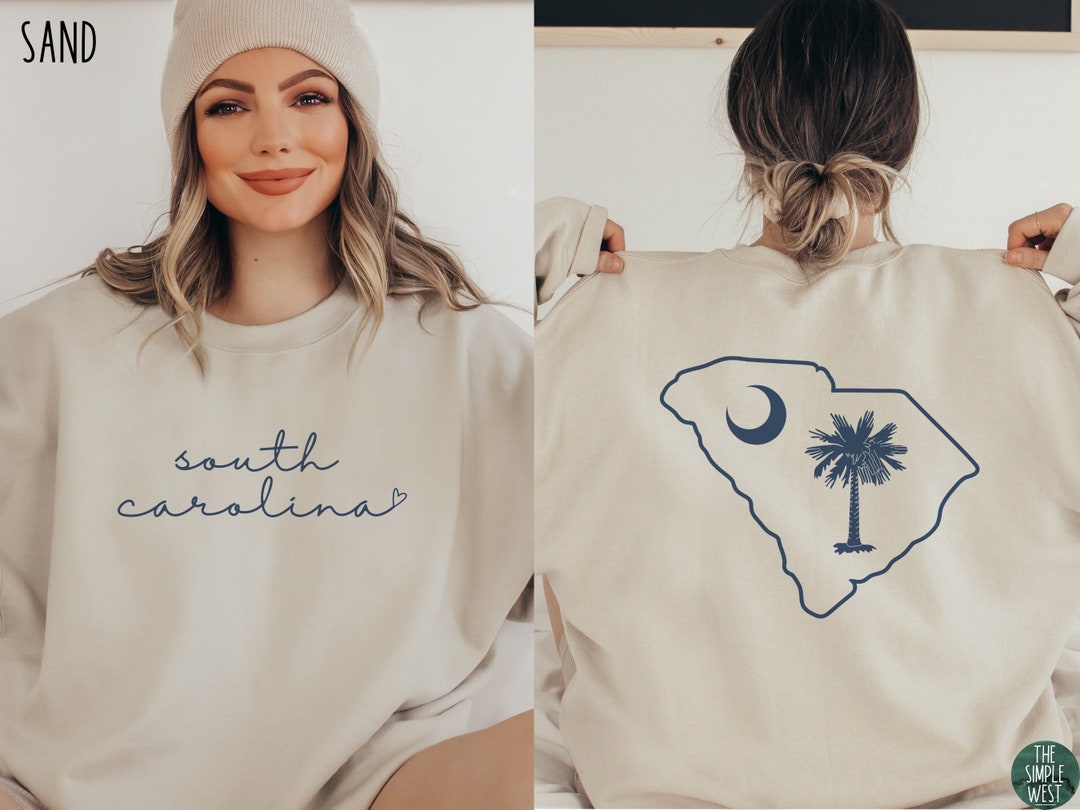 South Carolina Sweatshirt | Women's South Carolina Flag Crewneck ...