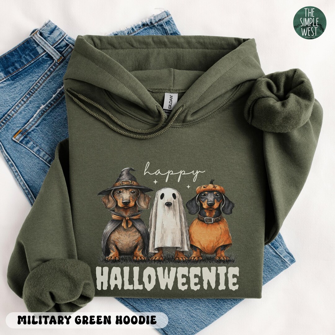 Halloween Dachshund Hoodie, Weiner Dog Gifts, Dachshund Gift for Weenie ...