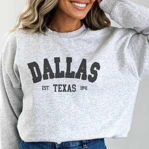 Dallas Sweatshirt, Dallas Texas Crewneck, Texas Gift, Moving to Dallas ...