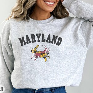 Maryland Sweatshirt | Women's Maryland Flag Crewneck | Maryland Home ...