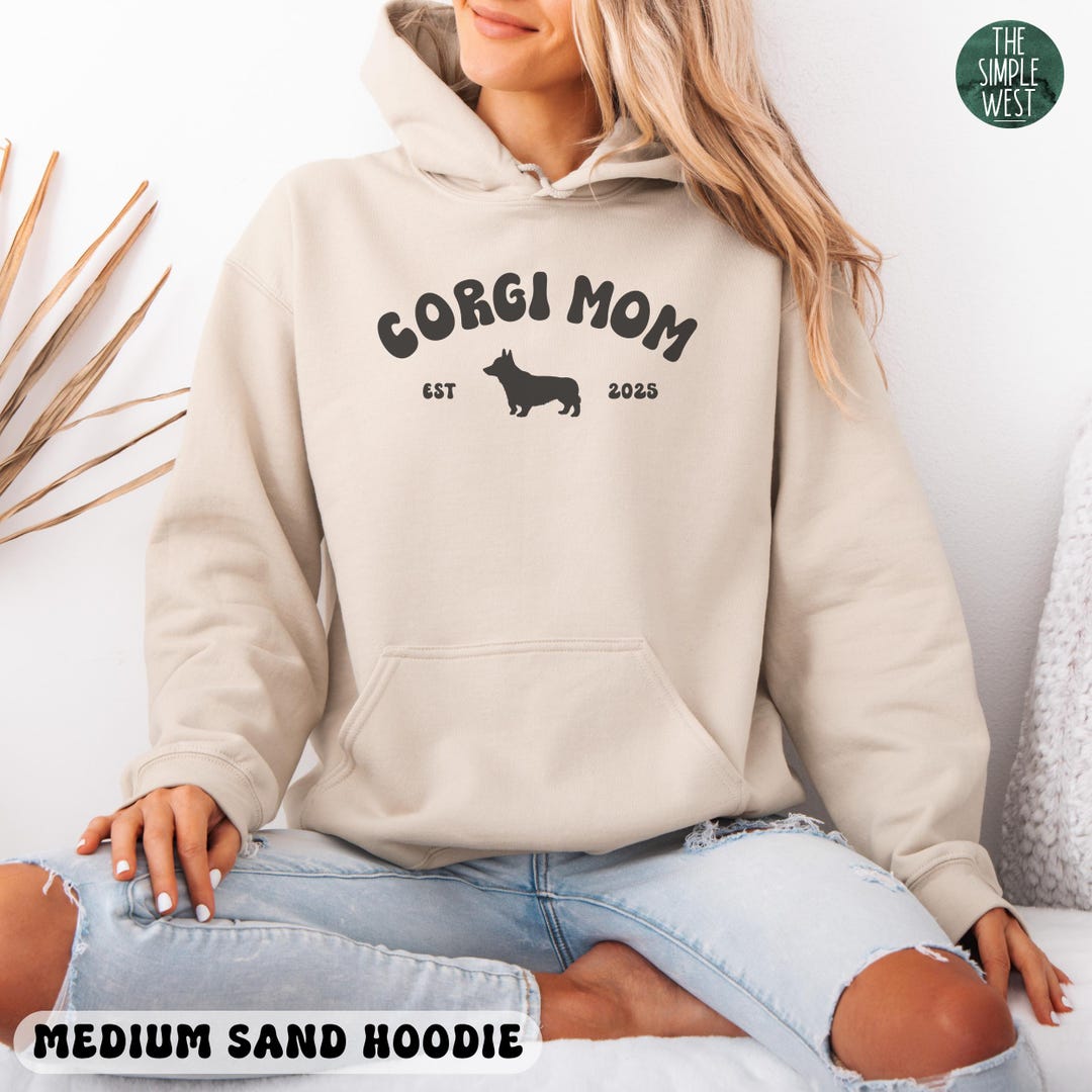 Custom Corgi Hoodie, Personalized Corgi Gifts, Corgi Mom Sweatshirt ...