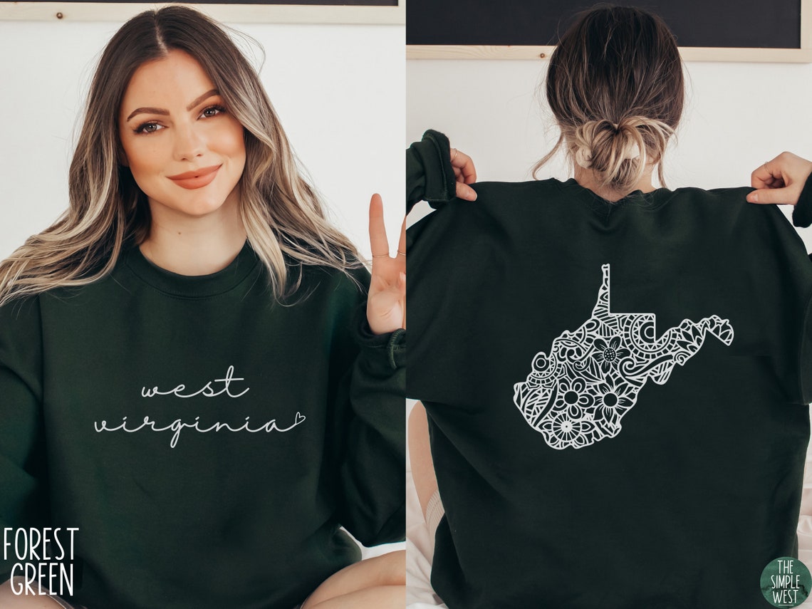 West Virginia Sweatshirt Floral West Virginia Crewneck - Etsy