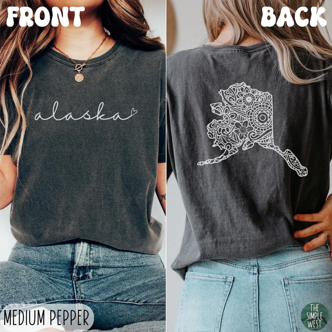 Alaska Comfort Colors Shirt, Women’s Floral Alaska Crewneck Tee, Moving ...