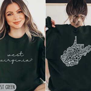 West Virginia Sweatshirt | Floral West Virginia Crewneck | Women’s West ...