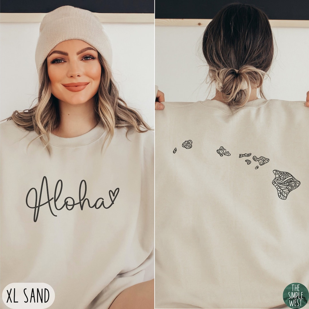 Hawaii Aloha Crewneck Sweatshirt, Floral Hawaii Home State Shirt ...