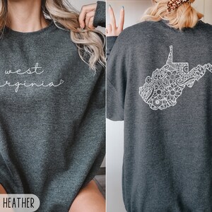 West Virginia Sweatshirt Floral West Virginia Crewneck Womens West ...